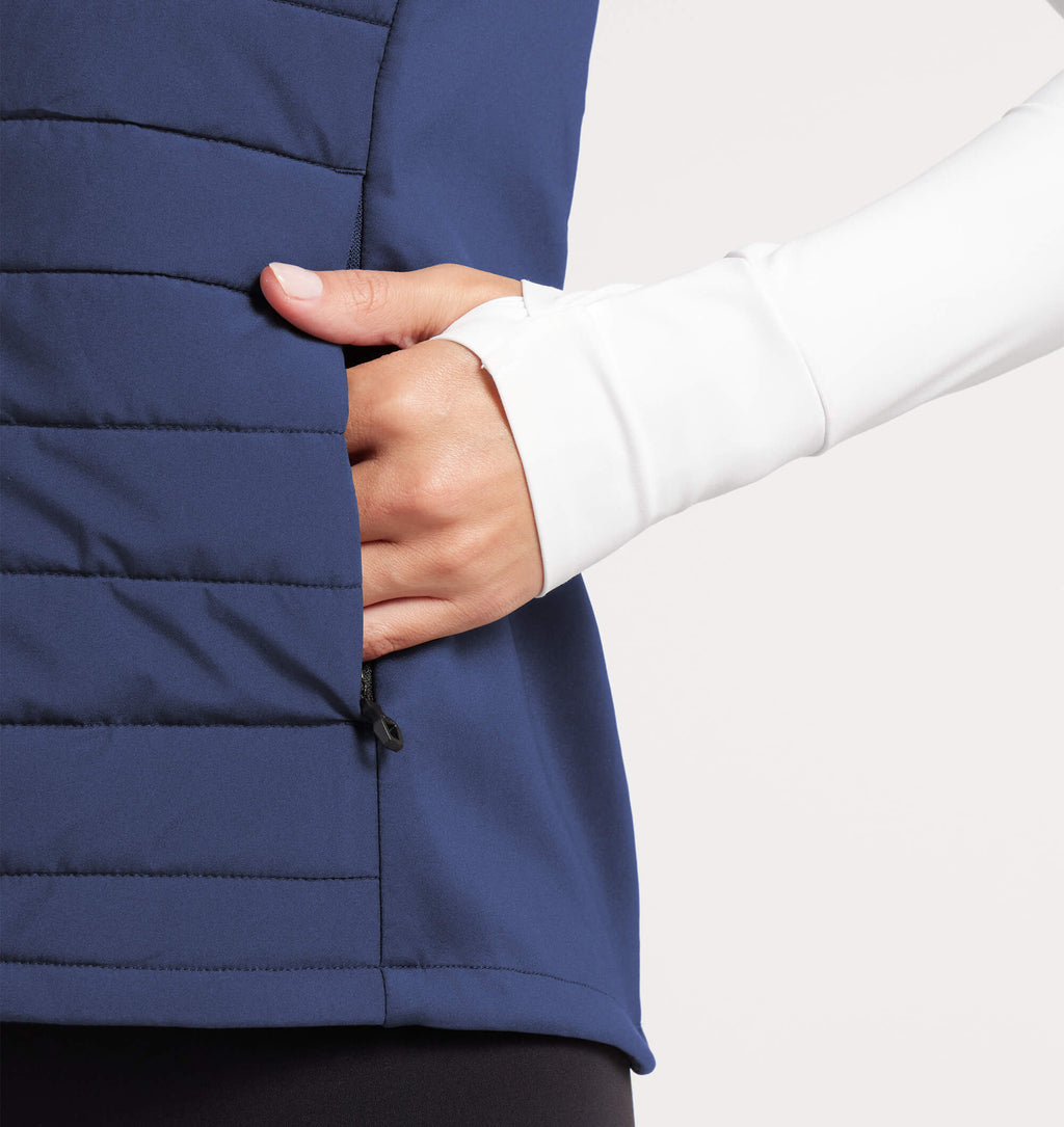 UNRL Women's Vancouver Quilted Vest | Women's Black Vest