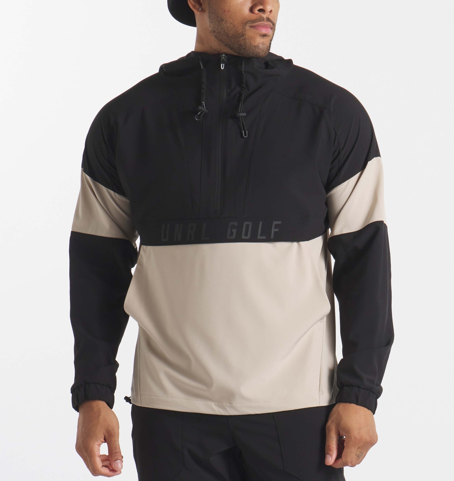 UNRL Golf DWR Track Jacket | Black Sand