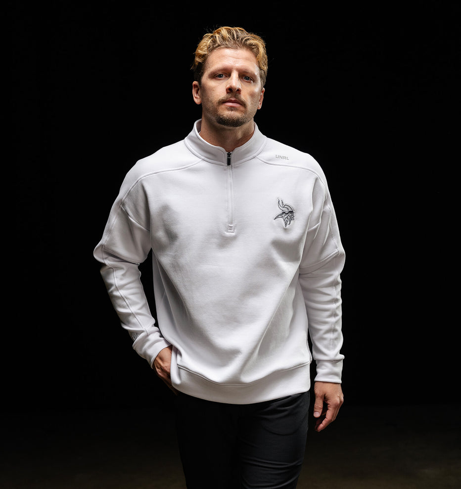 UNRL x NFL Vol. 4 | Minnesota Vikings Outbound Quarter Zip | Whiteout